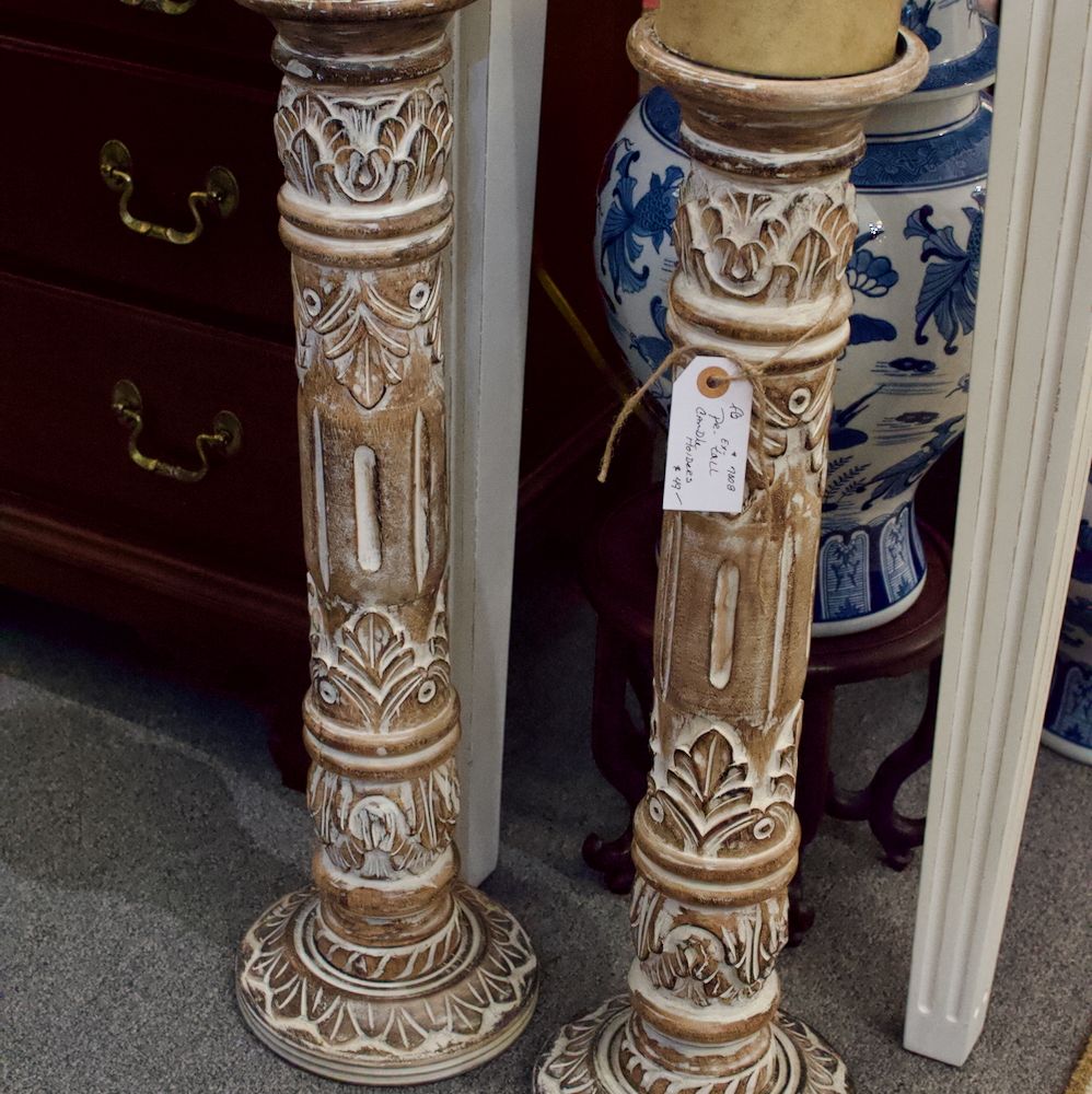 Shop Pair of extra tall candle holders | Hunt & Gather