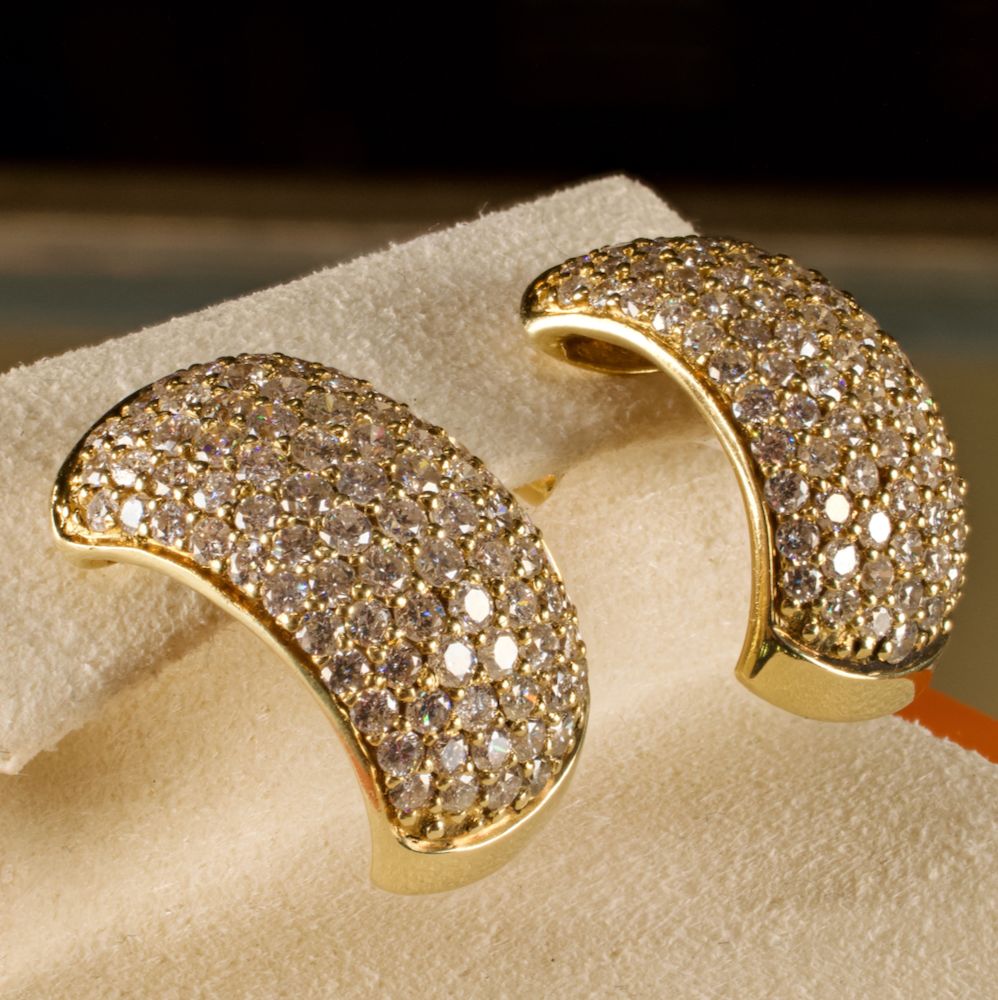 Shop Pavé set diamond earrings | Hunt & Gather